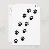 Track of Cat Paw Marks Postcard | Zazzle
