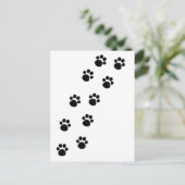 Track of Cat Paw Marks Postcard | Zazzle