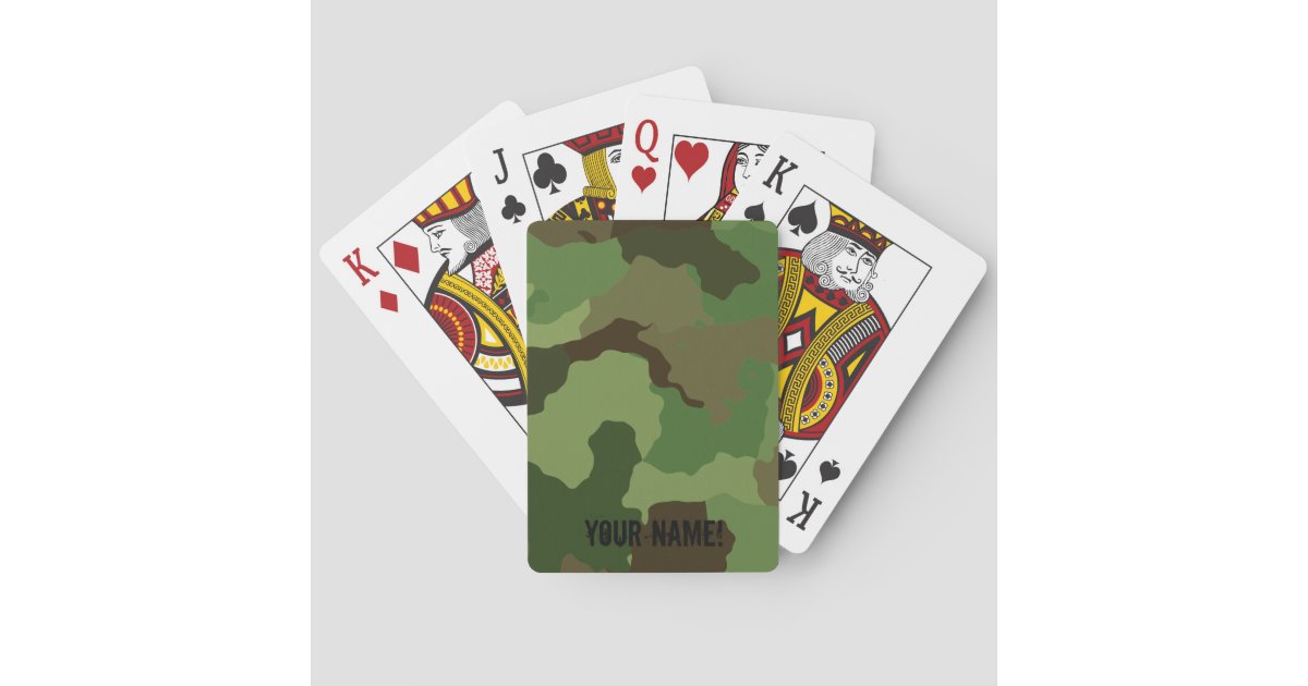 Traditional military camouflage. playing cards | Zazzle