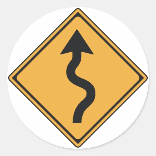 traffic sign classic round sticker | Zazzle.co.uk