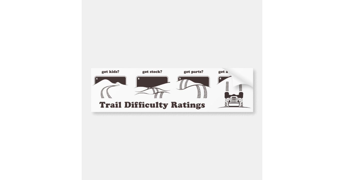 Trail Difficulty Ratings Sticker | Zazzle Trail Difficulty Ratings Sticker | Zazzle