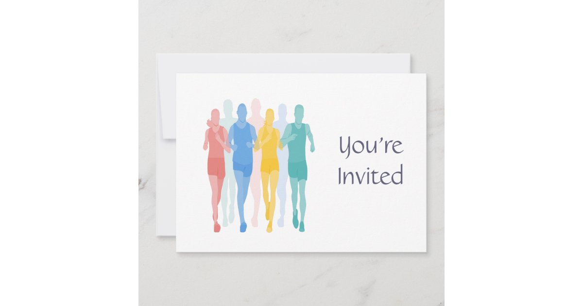 Trail Running Racing Runner Event Invitation | Zazzle