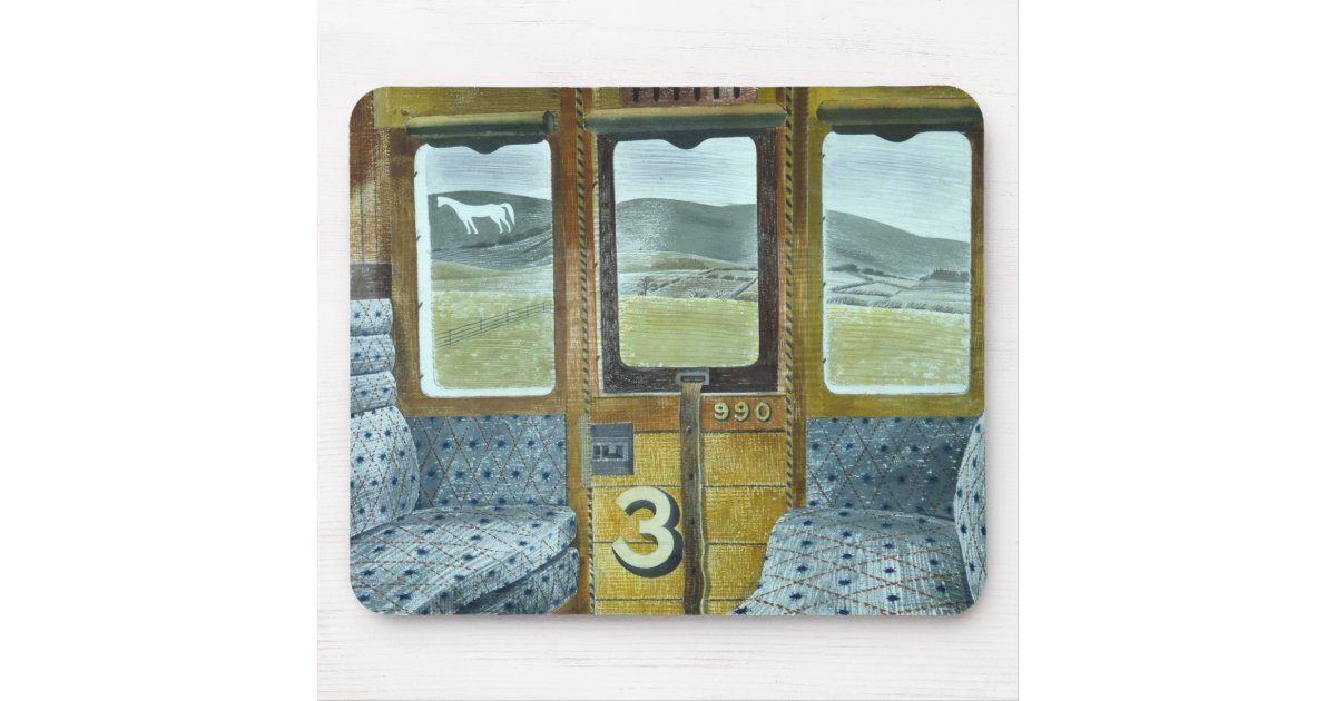 Train Landscape (by Eric Ravilious) Mouse Mat | Zazzle