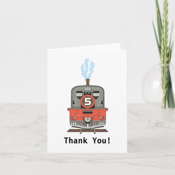 Train Thank You Cards | Zazzle UK