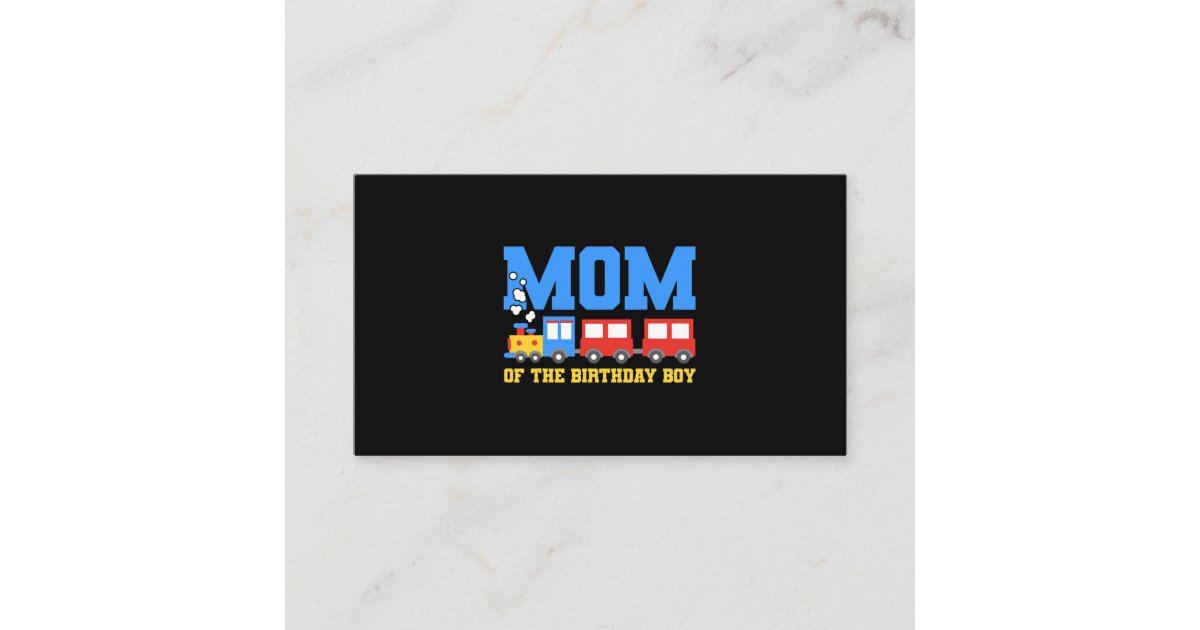Trains Birthday Theme Mum Birthday Boy Train Birth Business Card | Zazzle