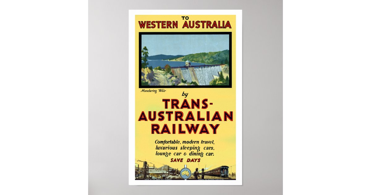 Trans-Australian Railway Poster | Zazzle