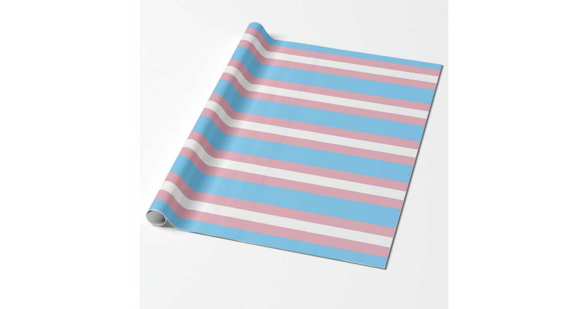 Trans Pride Flag Wrapping Paper | Zazzle