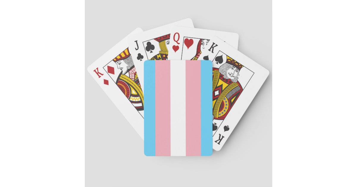 Trans Pride (Transgender Pride) Flag Playing Cards | Zazzle
