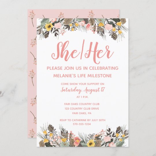 Trans Shower Transgender Coming Out Party Invitation | Zazzle.co.uk