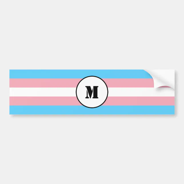 Transgender flag Bumper Sticker | Zazzle