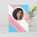 Transgender flag pride trans photo birthday card | Zazzle
