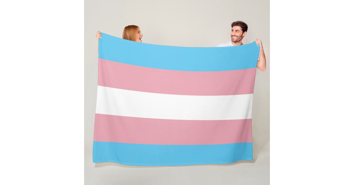 Transgender Pride Flag Fleece Blanket | Zazzle