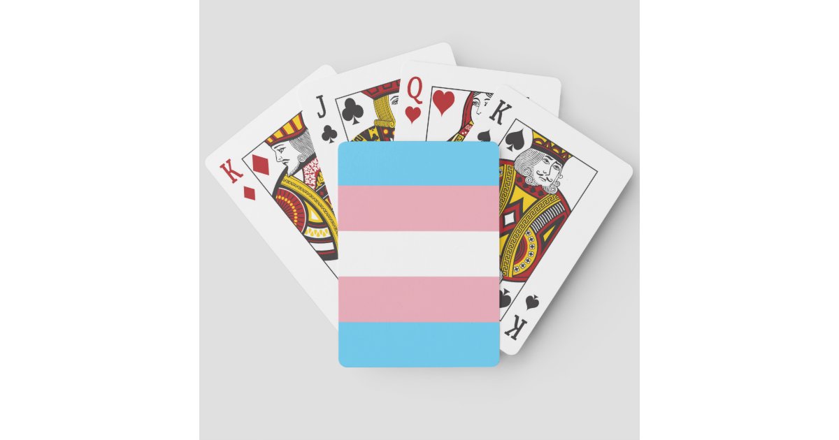 Transgender Pride Flag Playing Cards | Zazzle