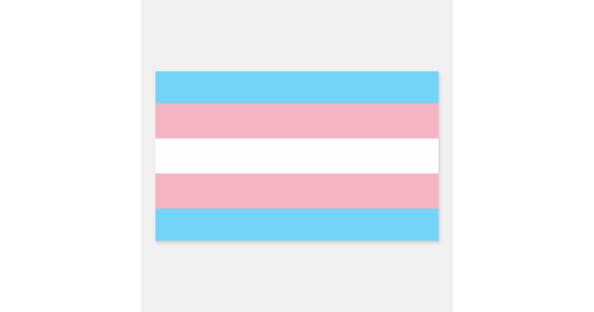 Transgender Pride Flag Rectangular Sticker | Zazzle
