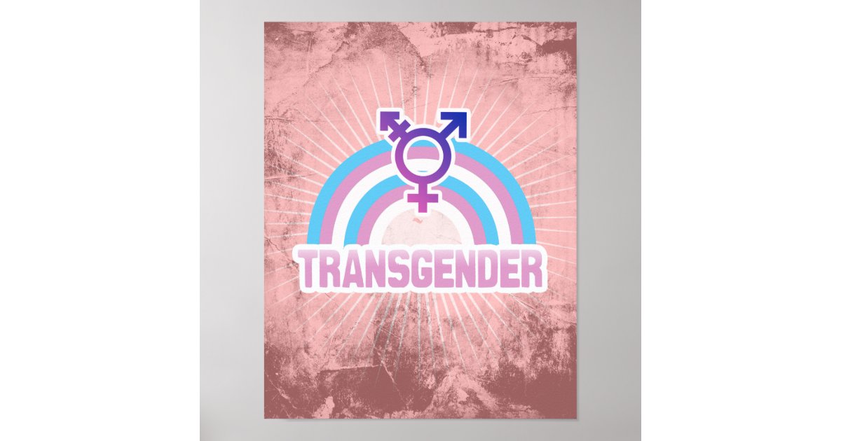 TRANSGENDER RAINBOW FLAG POSTER | Zazzle