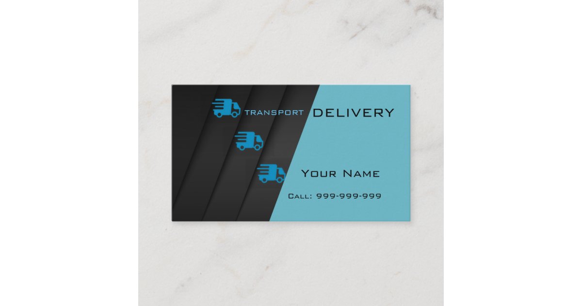 Transport and delivery business card | Zazzle