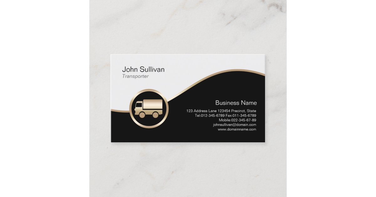 Transporter Business Card Truck TransportationIcon | Zazzle