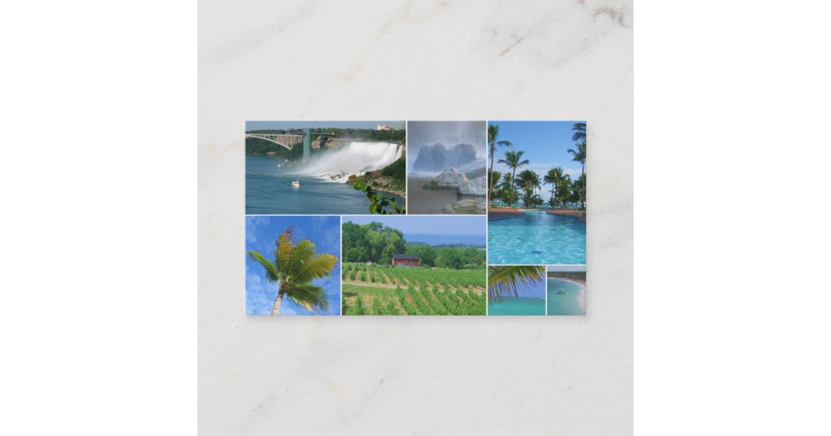 Travel Agent Collage Business Card | Zazzle