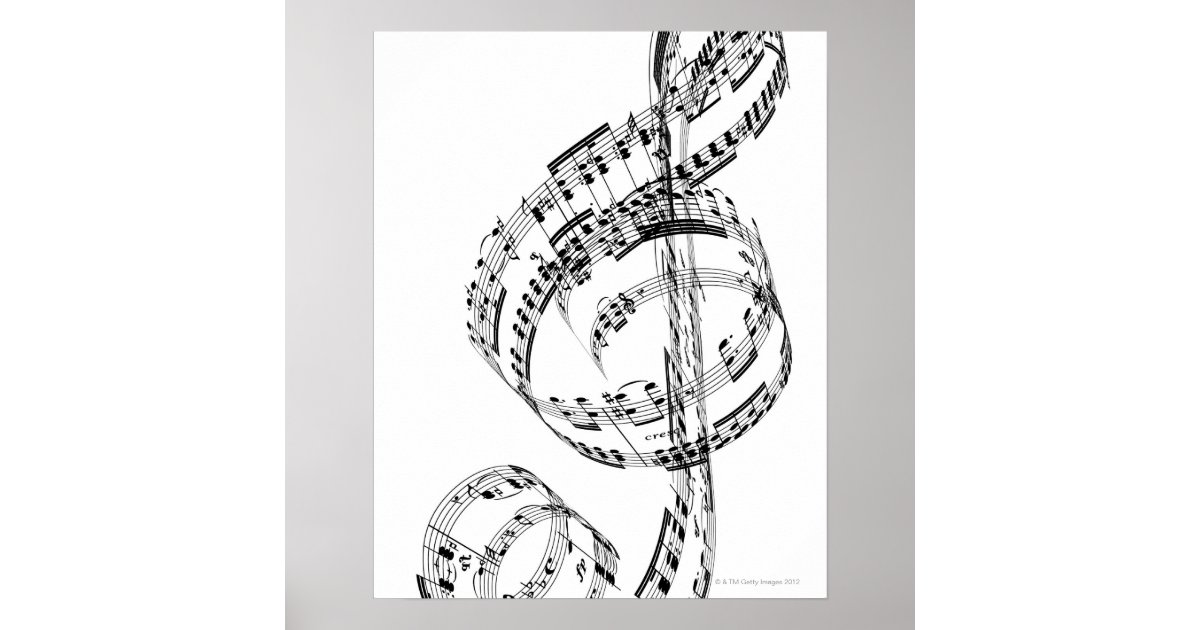 Treble Clef Poster | Zazzle