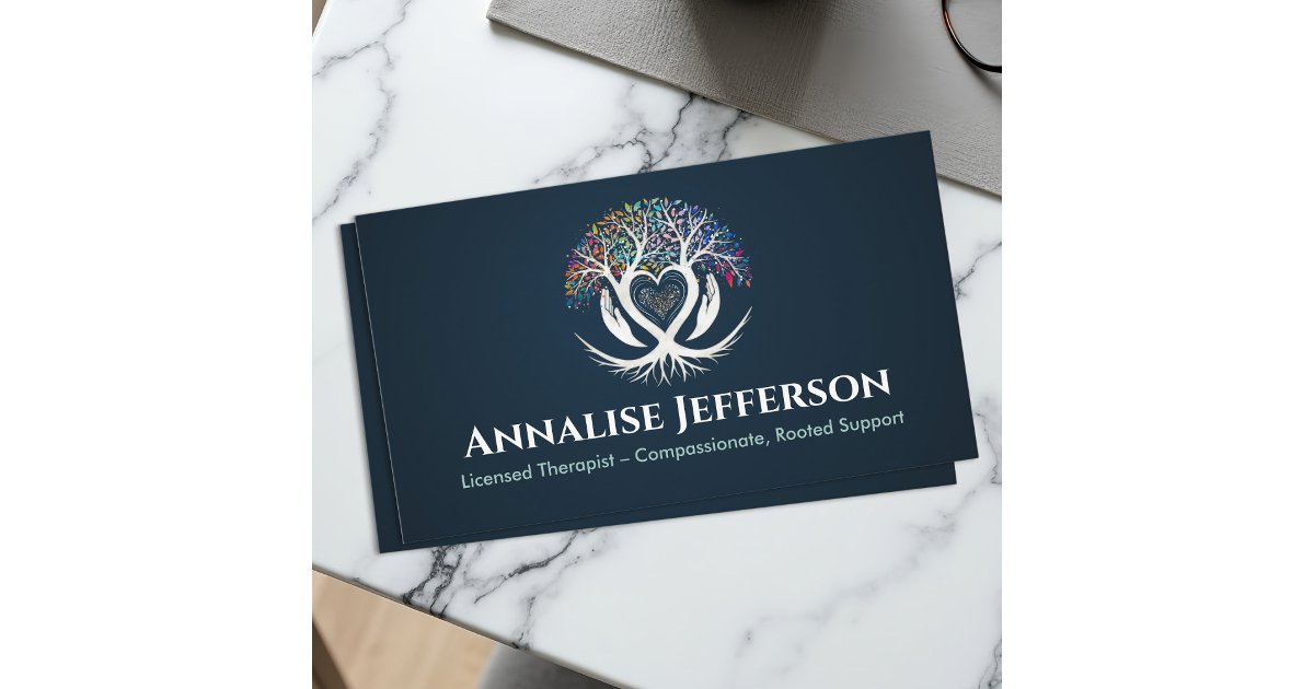 Tree of life - Compassion -Heart-Centred Support Business Card | Zazzle