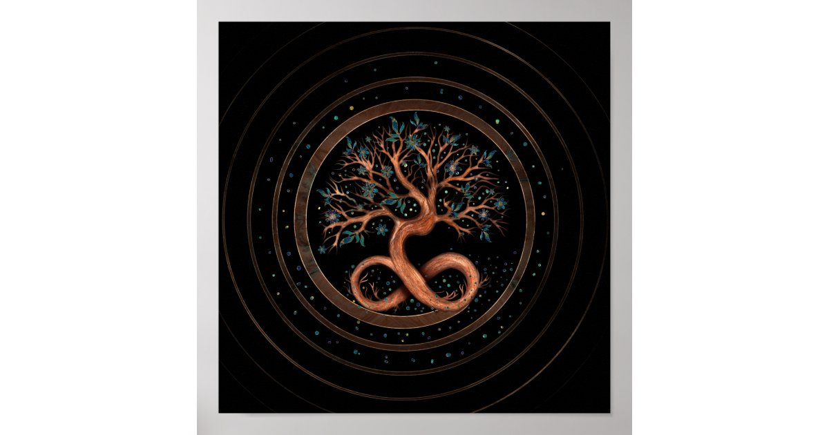 Tree of Life - Infinity Spiral Poster | Zazzle