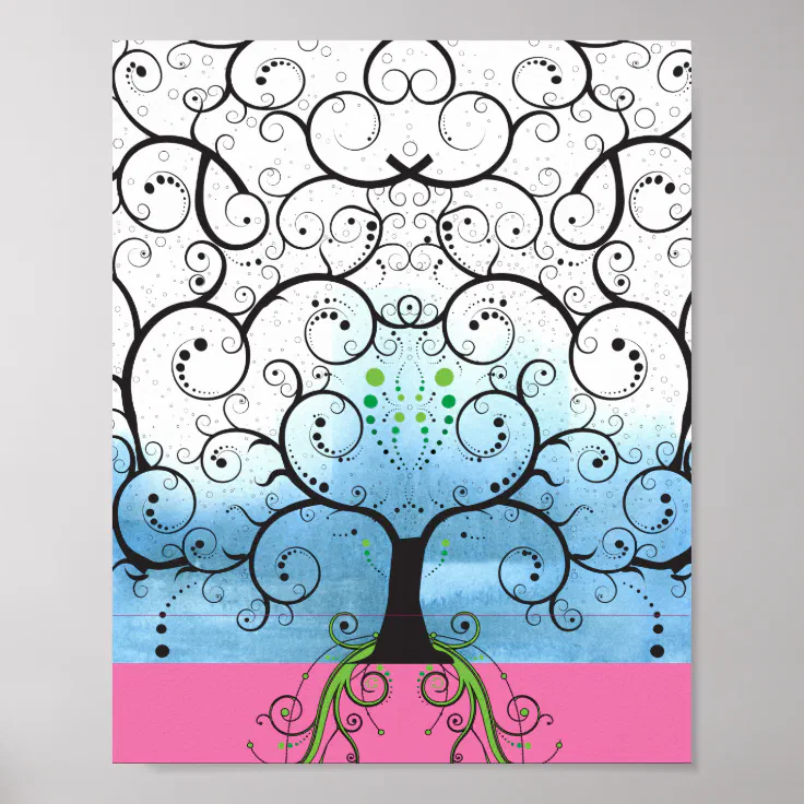 Tree of Life Tree illustration Poster | Zazzle