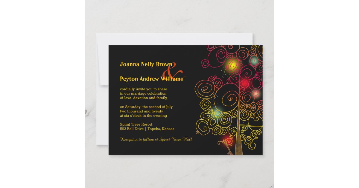 Tree of Life Whimsical Wedding Invitation | Zazzle