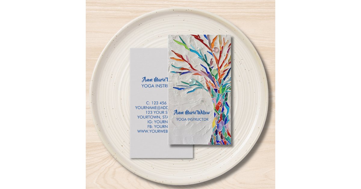 Tree Of Life Yoga instructor Business Card | Zazzle