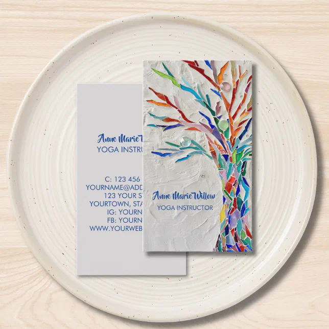 Tree Of Life Yoga instructor Business Card | Zazzle