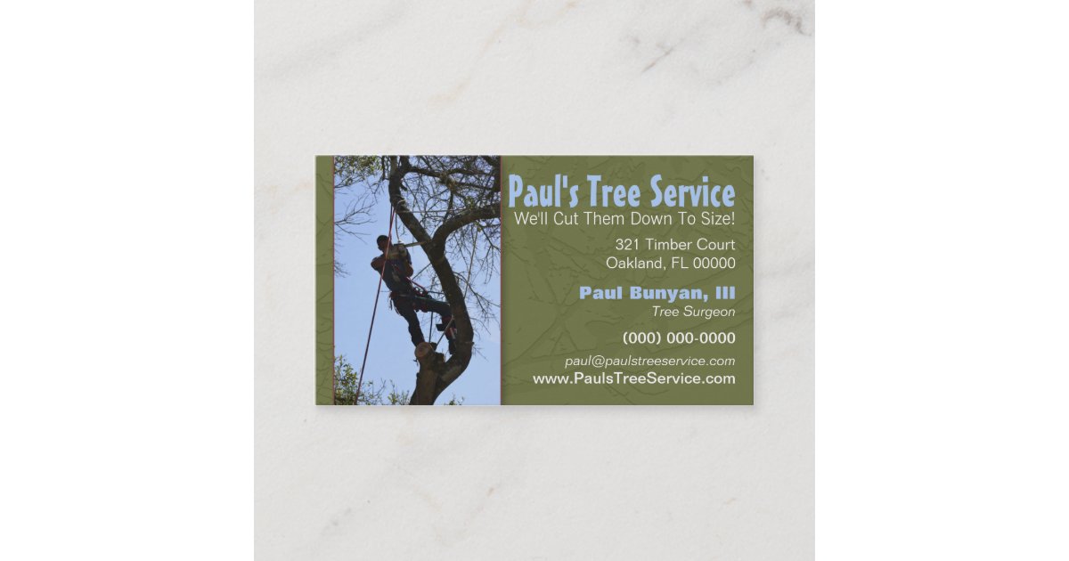Tree Service Business Card | Zazzle