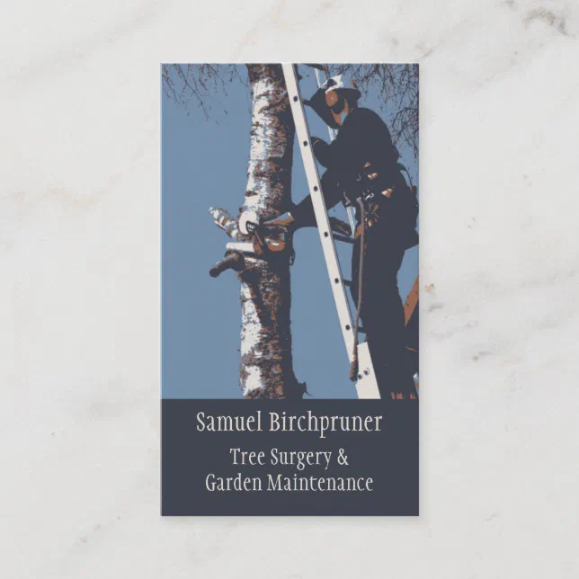 Tree surgery business card | Zazzle