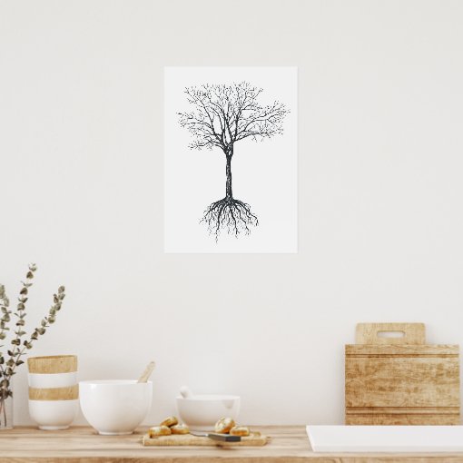 Tree without leaves poster | Zazzle