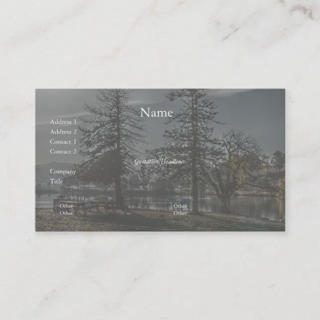 Trees by the Lake Business Card | Zazzle