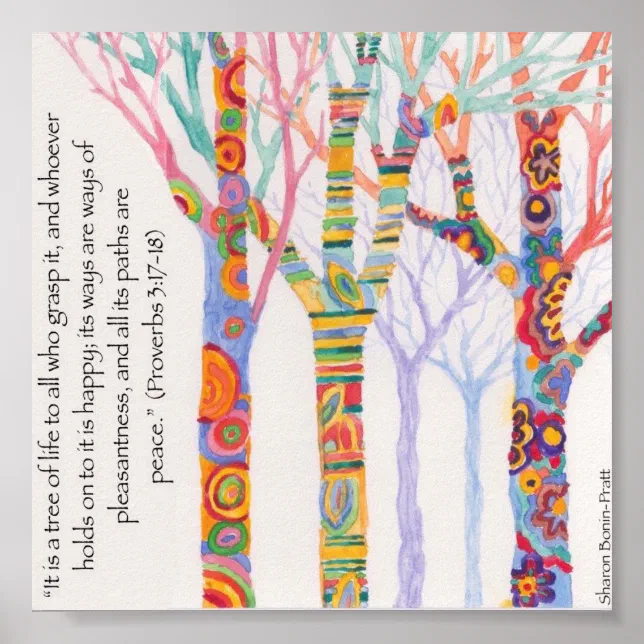 Trees poster by Sharon Bonin-Pratt | Zazzle