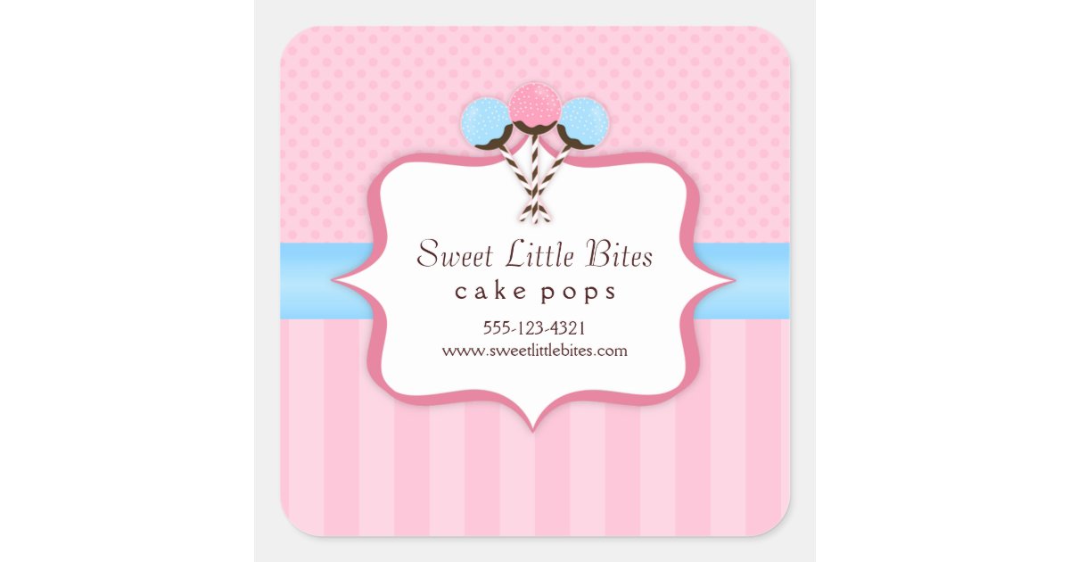 Trendy Cake Pop Bakery Labels | Zazzle