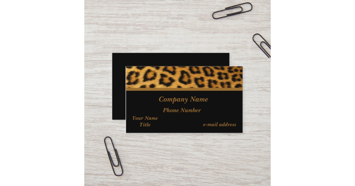 Trendy Leopard Print Business Card | Zazzle