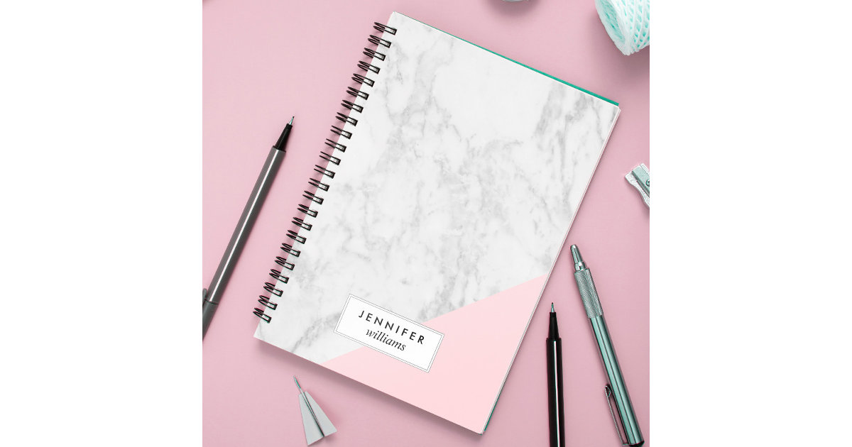 Trendy Marble Texture Notebook | Zazzle