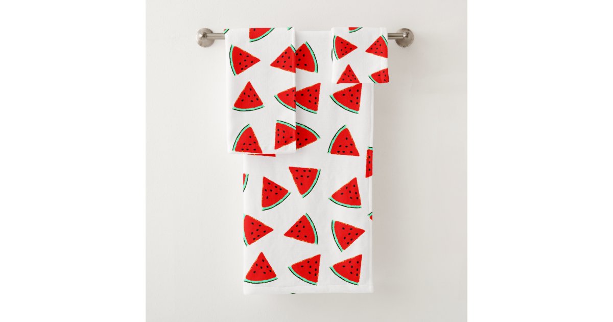 Triangle Watermelons Bath Towel Set | Zazzle