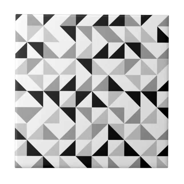 Triangles geometric pattern tile | Zazzle