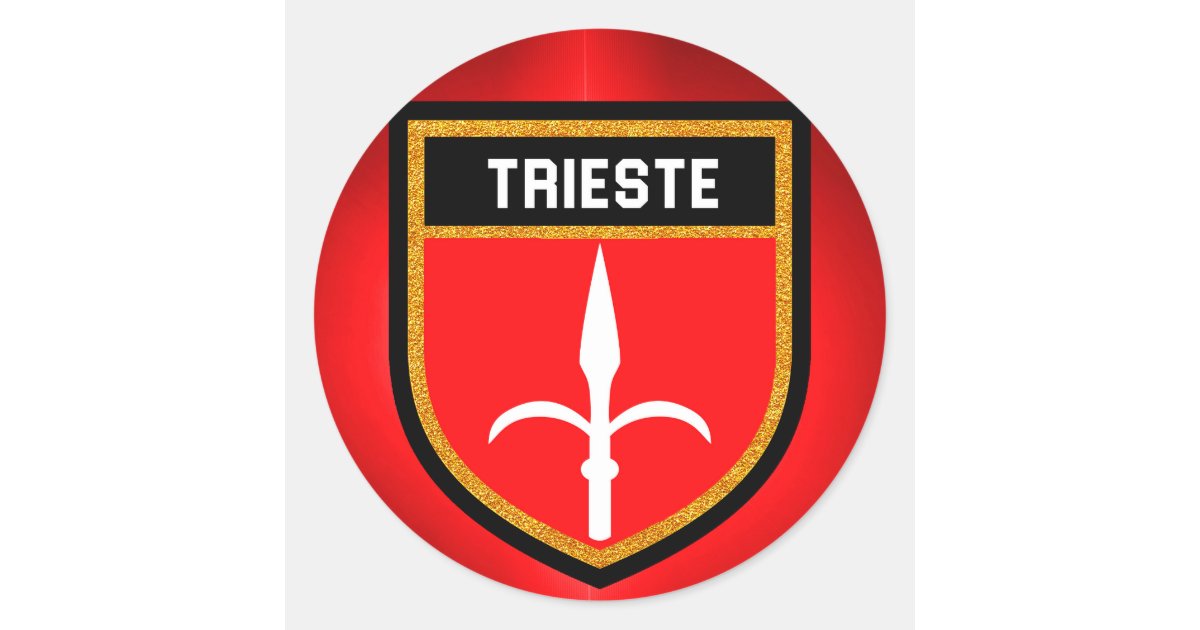 Trieste Flag Classic Round Sticker | Zazzle