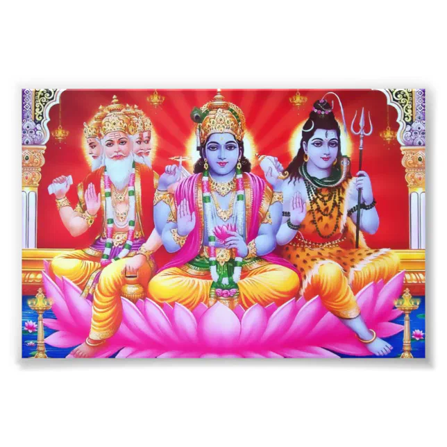 Trimurti Print (6" x 4") | Zazzle