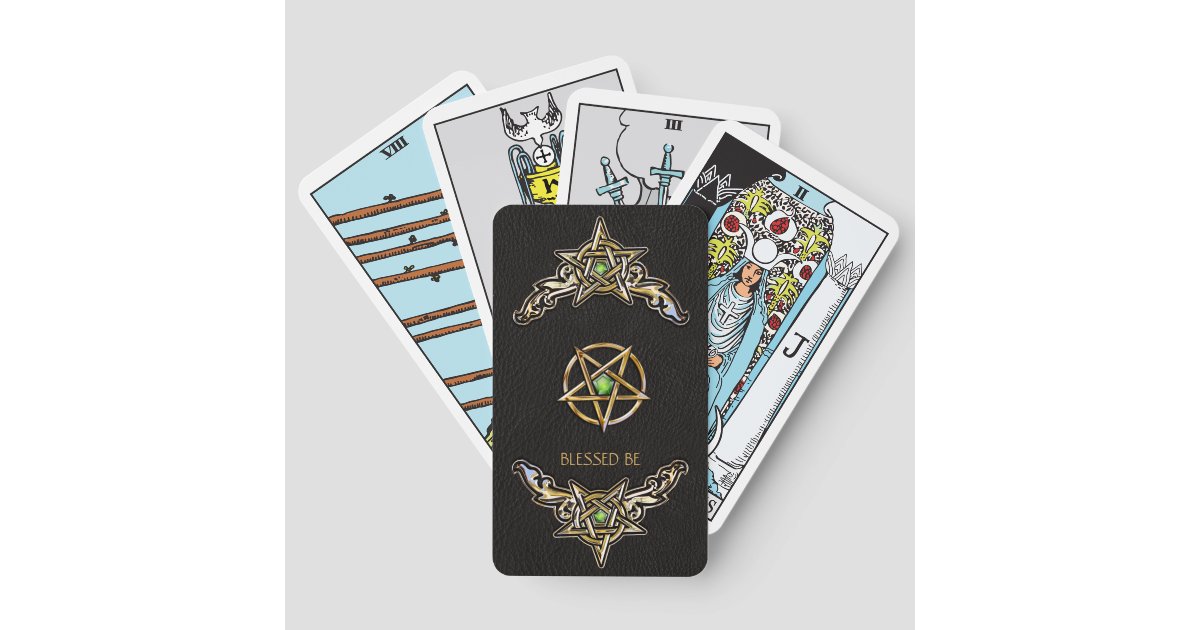 Triquetra Pentagram Tarot Playing Cards | Zazzle