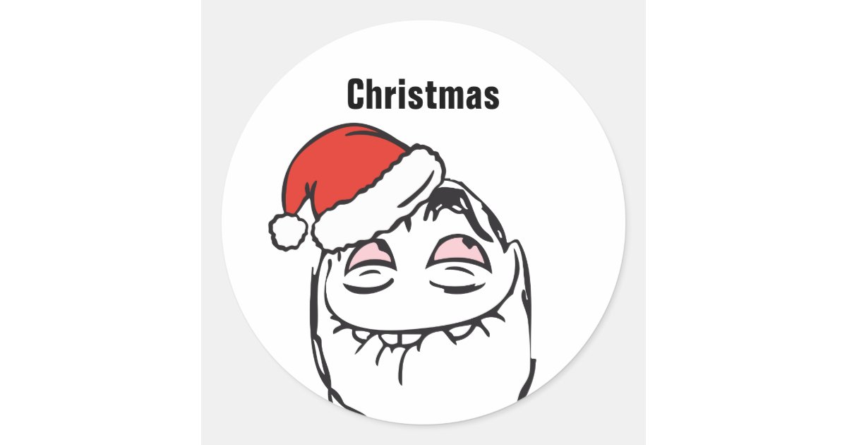 Troll Le Me Memes thinking mast EDITABLE christmas Classic Round ...