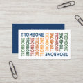 Trombone Colourful Business Card | Zazzle