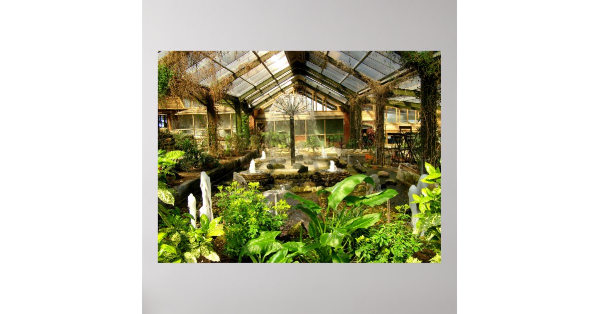 Tropical garden under glass poster | Zazzle