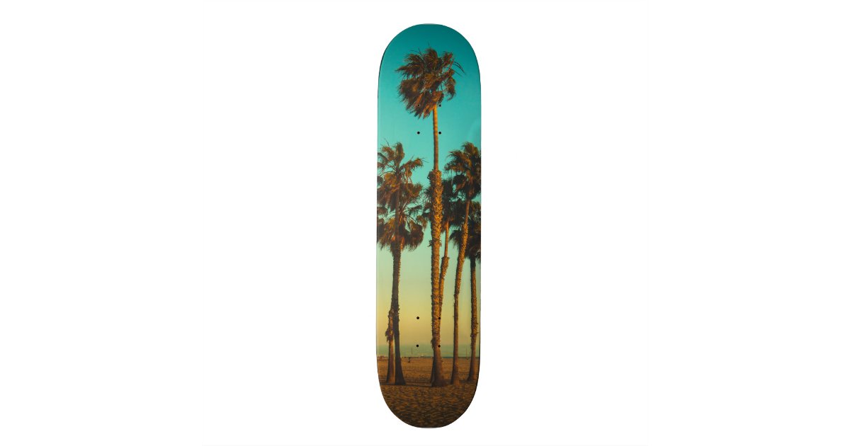 Tropical Palm Tree Personalised Photo Skateboard | Zazzle.co.uk