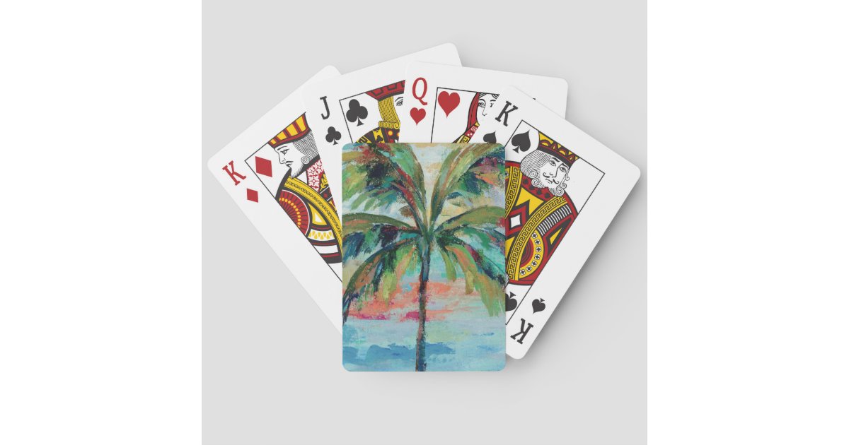 Tropical | Palm Tree Playing Cards | Zazzle