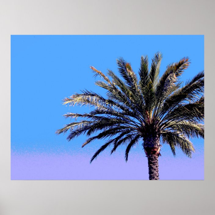 tropical palm tree poster | Zazzle.co.uk