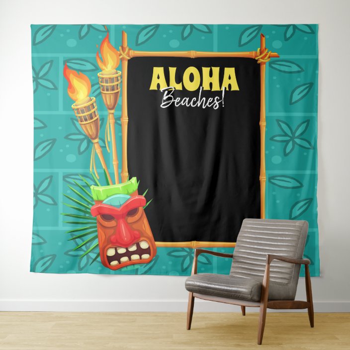 Tropical Tiki Summer Luau Party Photo Backdrop Tapestry | Zazzle.co.uk