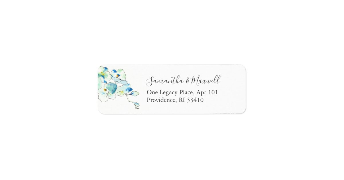 Tropical Watercolor Flower Address Labels | Zazzle